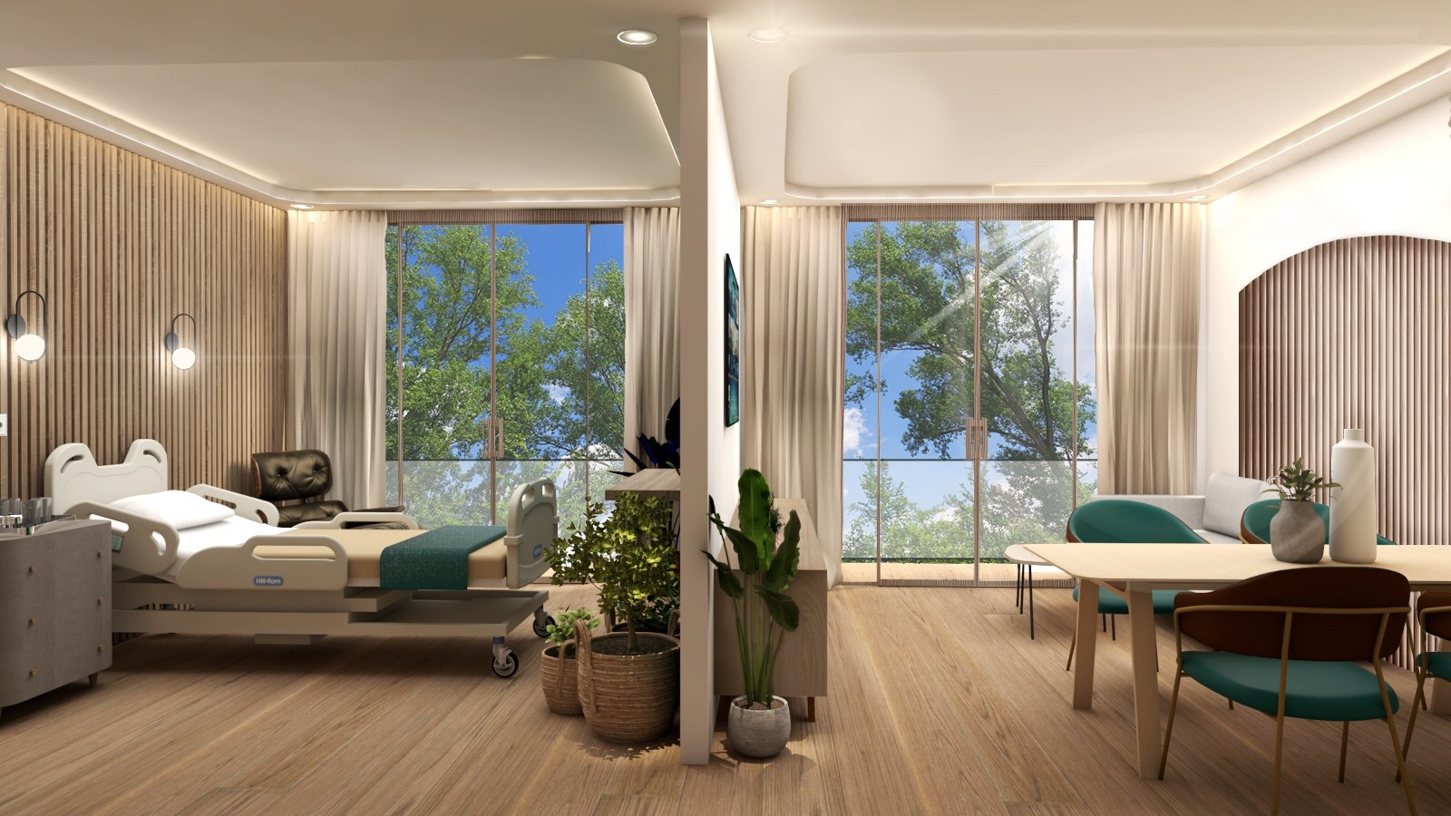 Vip Room Type A ห้องพักผู้ป่วยกลืนแร่ ออกแบบตกแต่งภายใน - Hospital ...